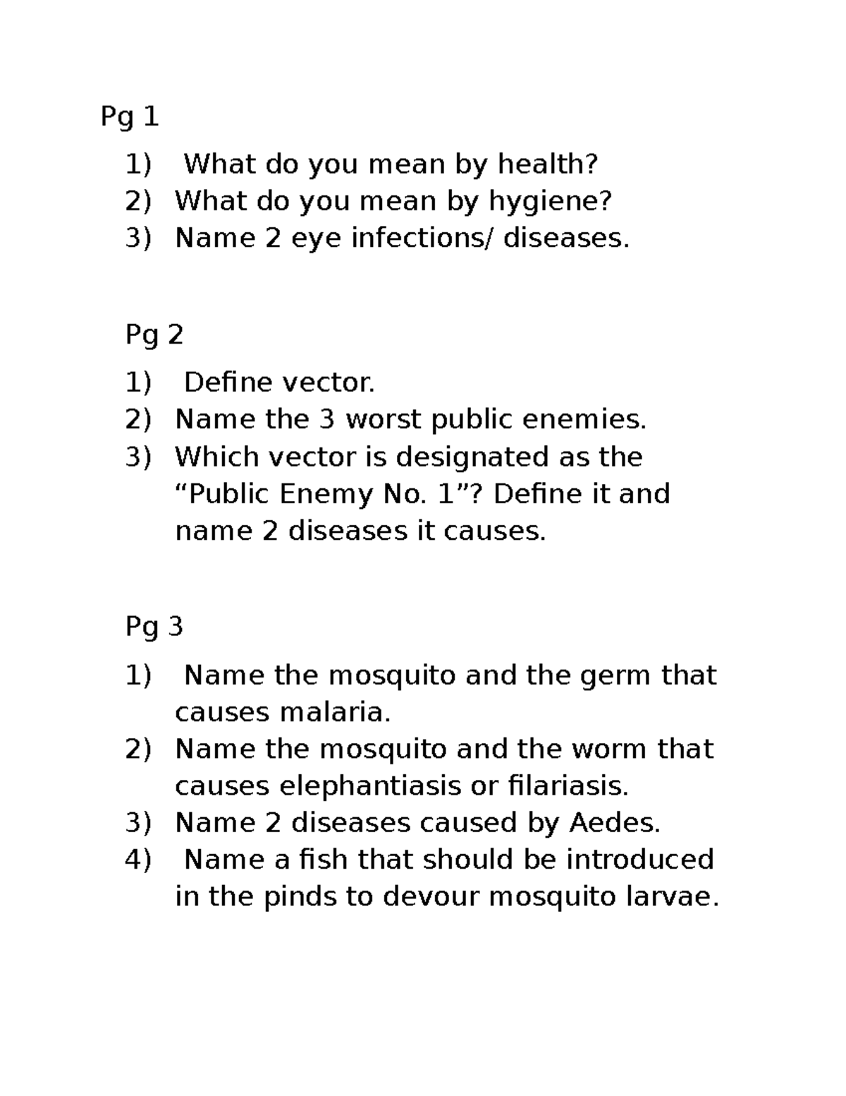 Hygiene and Health: Key Concepts and Diseases Overview - Studocu