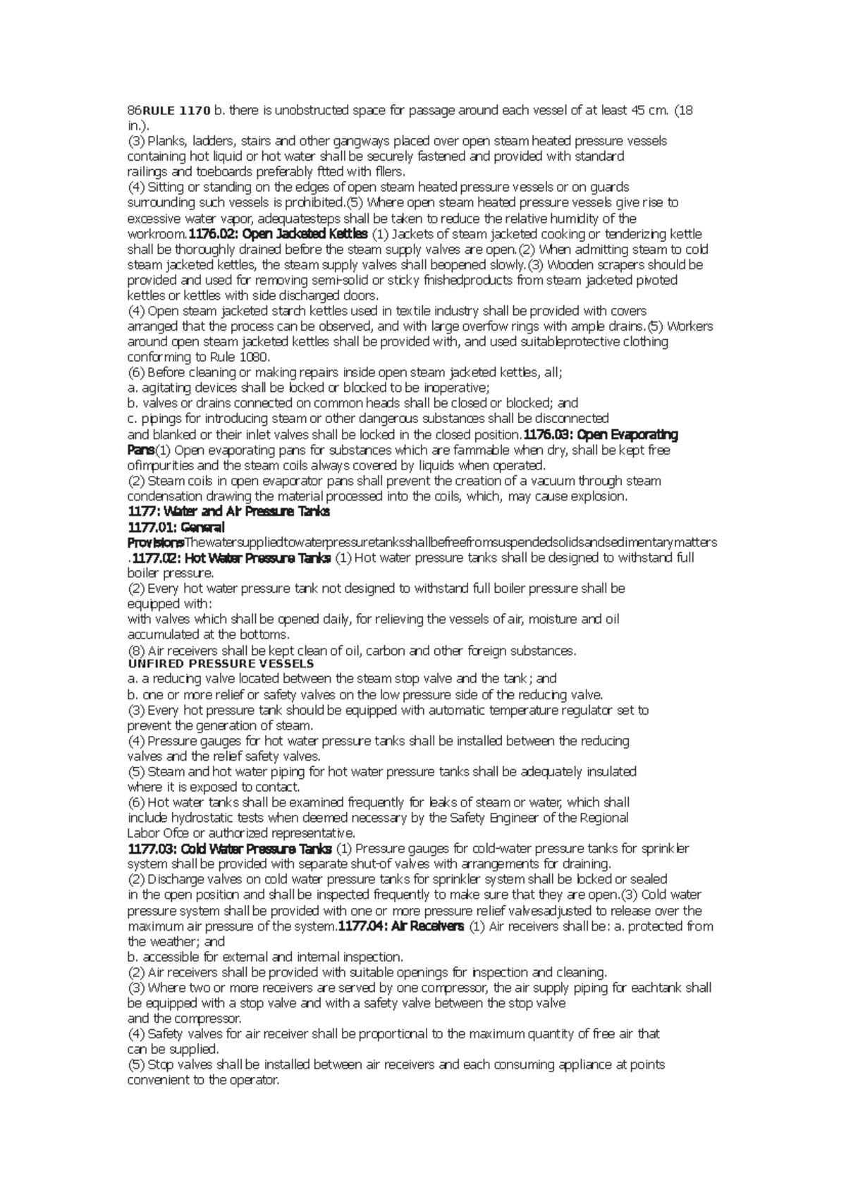 Osh 7 - osh notes - 1060. 01 : PREMISES OF ESTABLISHMENTS General ...