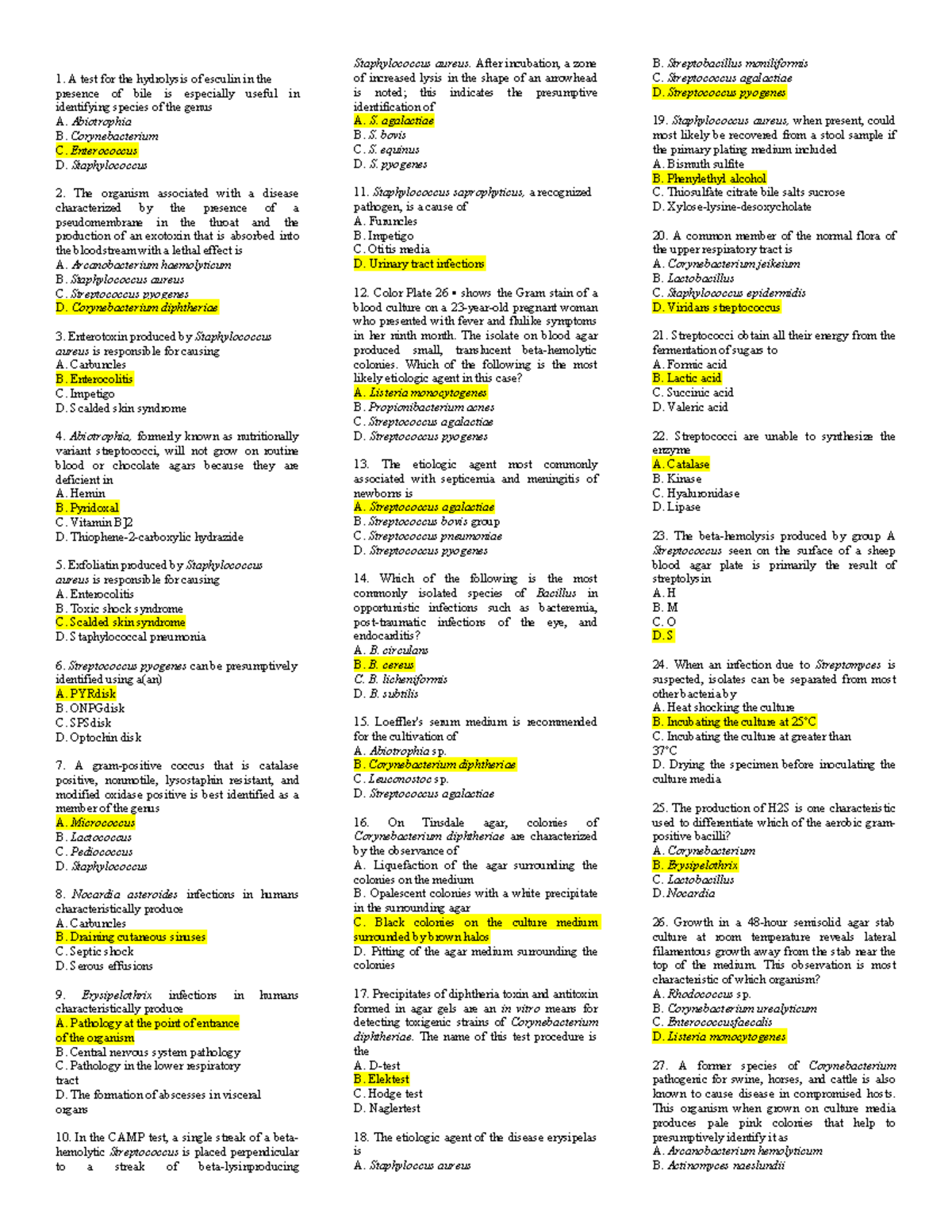 Bacte-ciulla - A pdf copy of microbiology of ciulla - A test for the ...