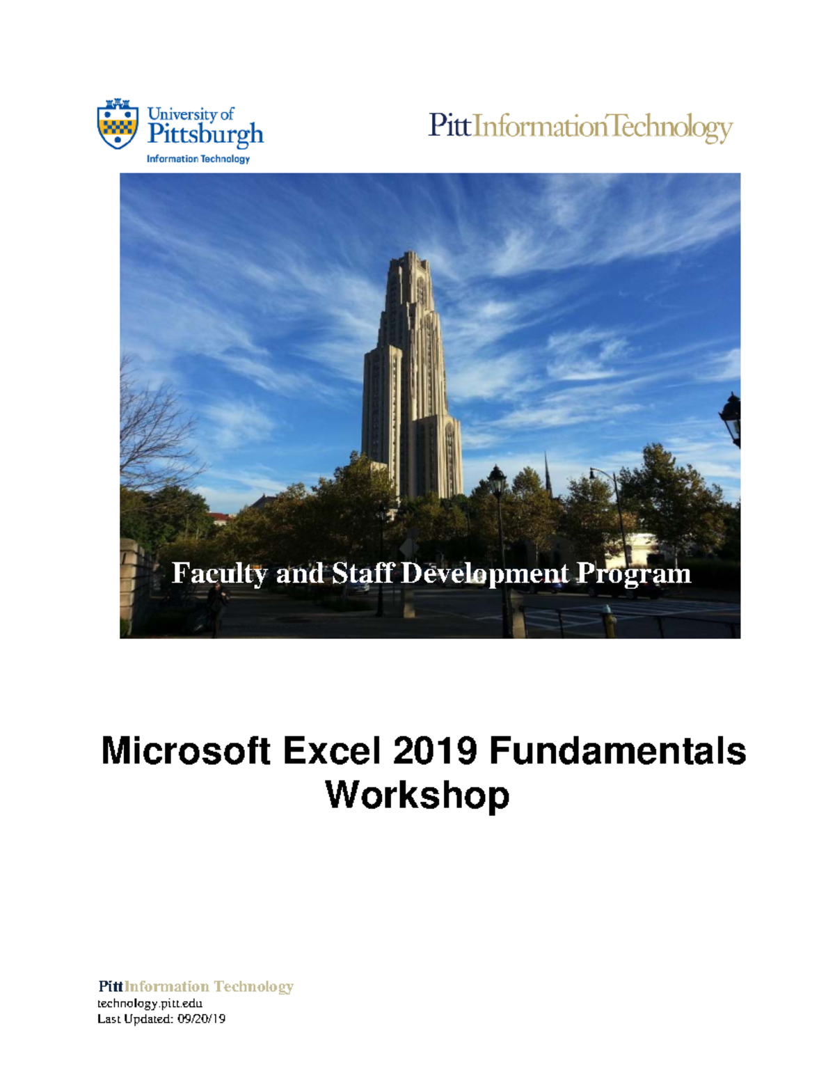 Microsoft Excel 2019 Fundamentals Workshop Manual - Studocu