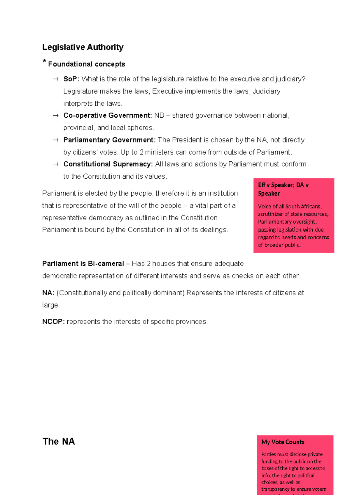 Legislative Authority Exam Notes: Understanding the Legislature's Role ...