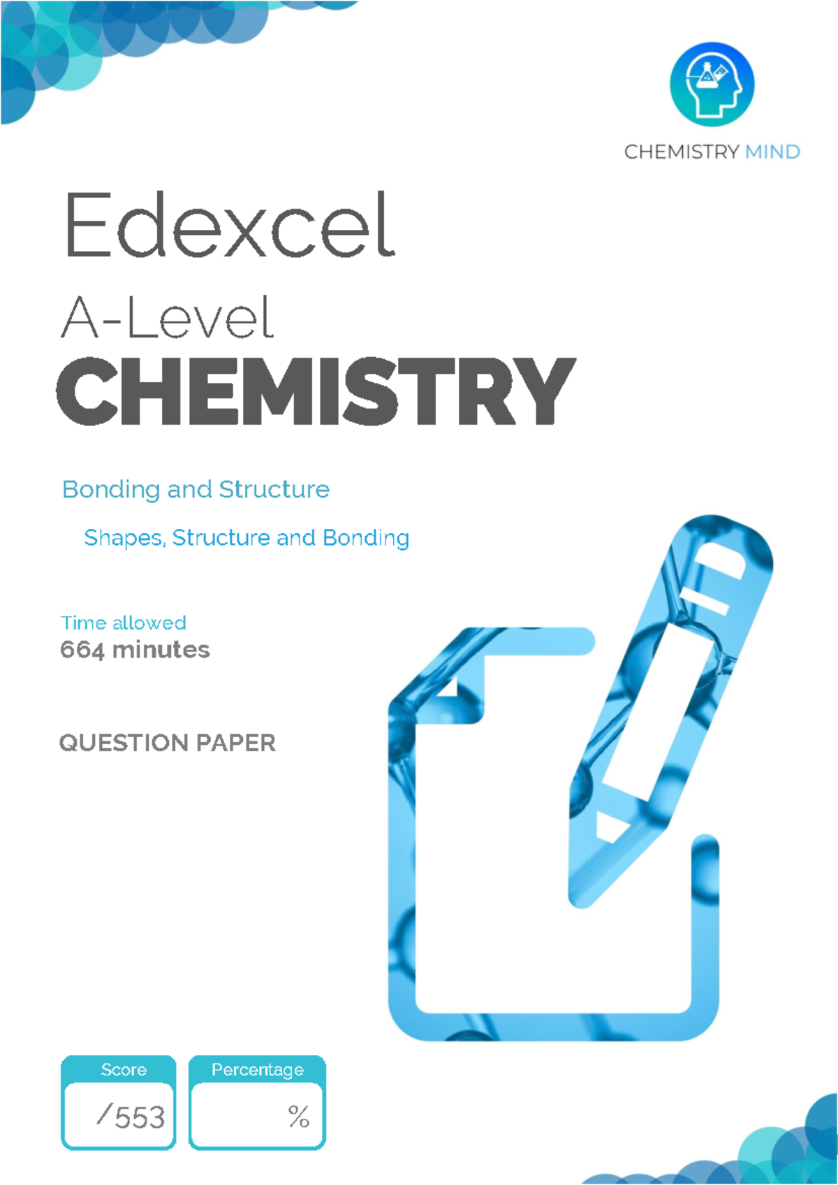 Edexcel CHEMISTRY Final Exam: Shapes, Structure & Bonding - Studocu