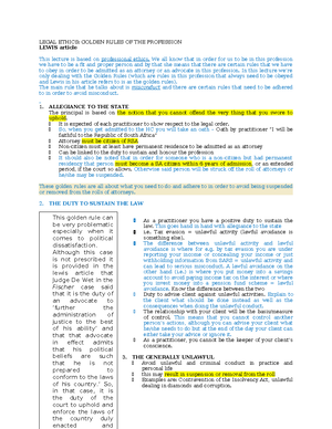 [Solved] An example of written representations on behalf of an accussed ...