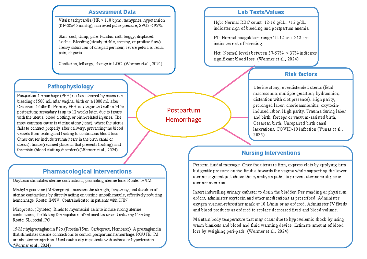 ISB PPH Concept Map: Understanding Postpartum Hemorrhage Risks and Interventions - Studocu