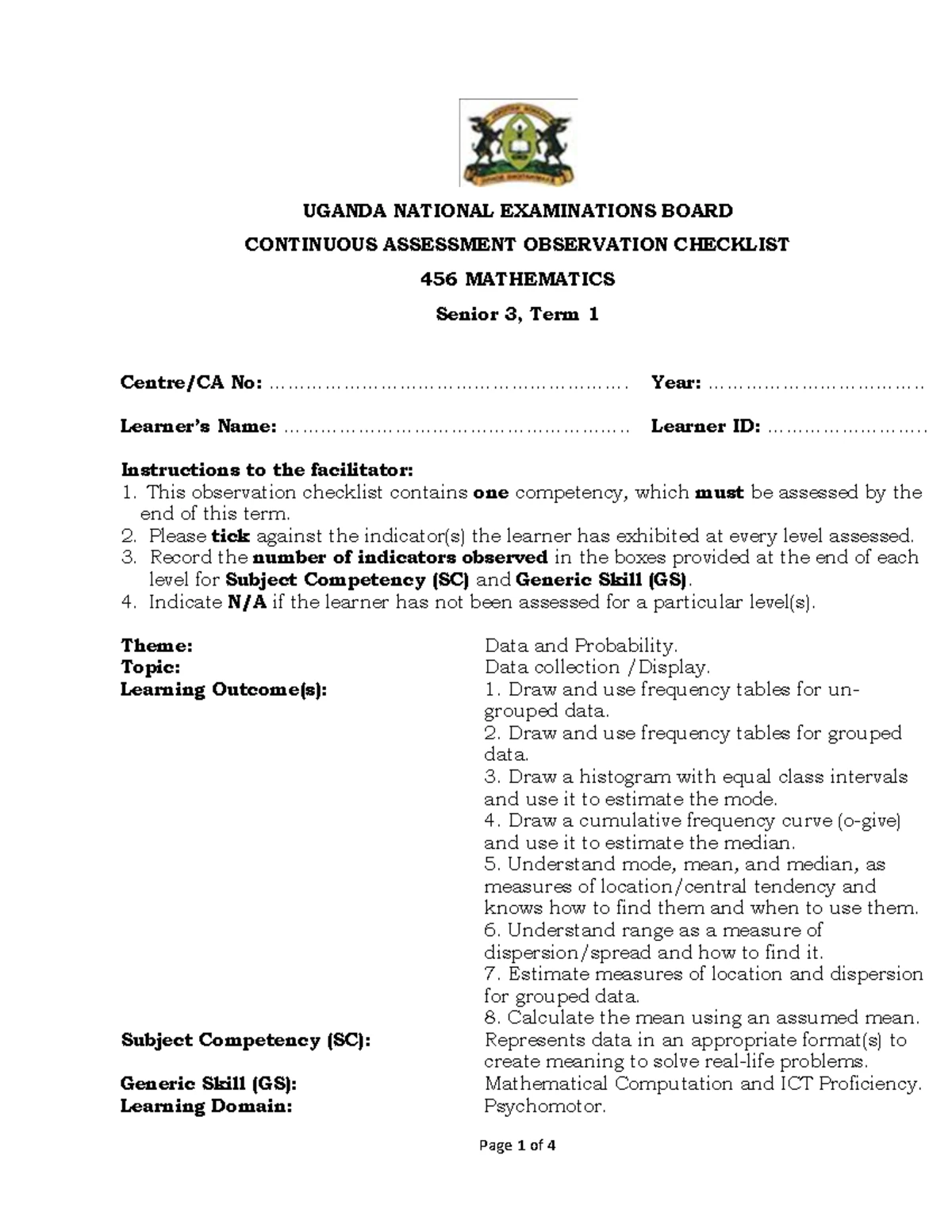 WAKISSHA Joint Mock Examinations 2024 - Mathematics Marking Guide - Studocu