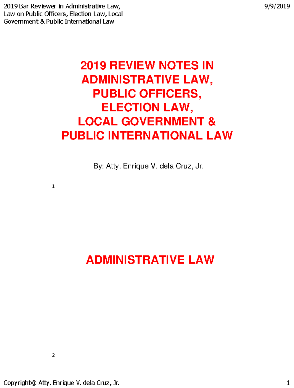Admin Law Reviewer: Public Officers, Election Law, & Local Gov't ...
