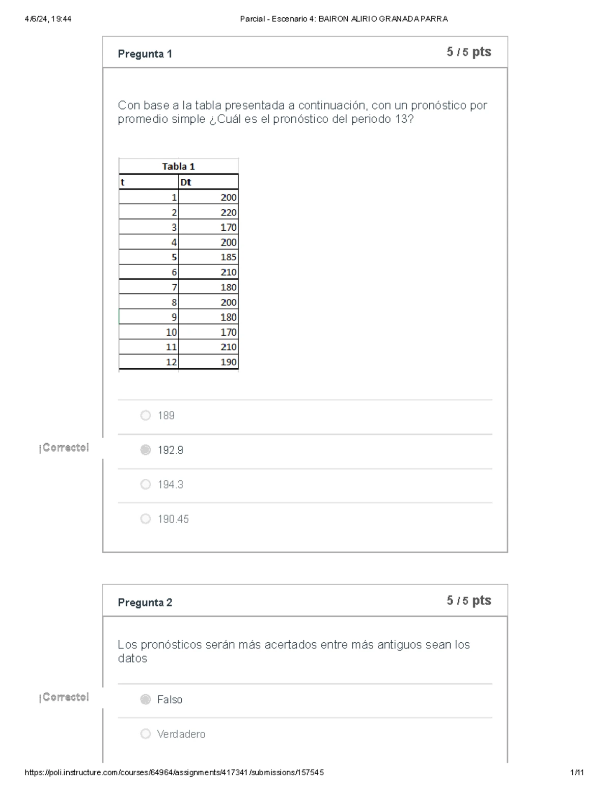 Parcial X 9 Junio 2020, preguntas y respuestas - Examen parcial - Semana 4 Fecha de entrega 9 de ...