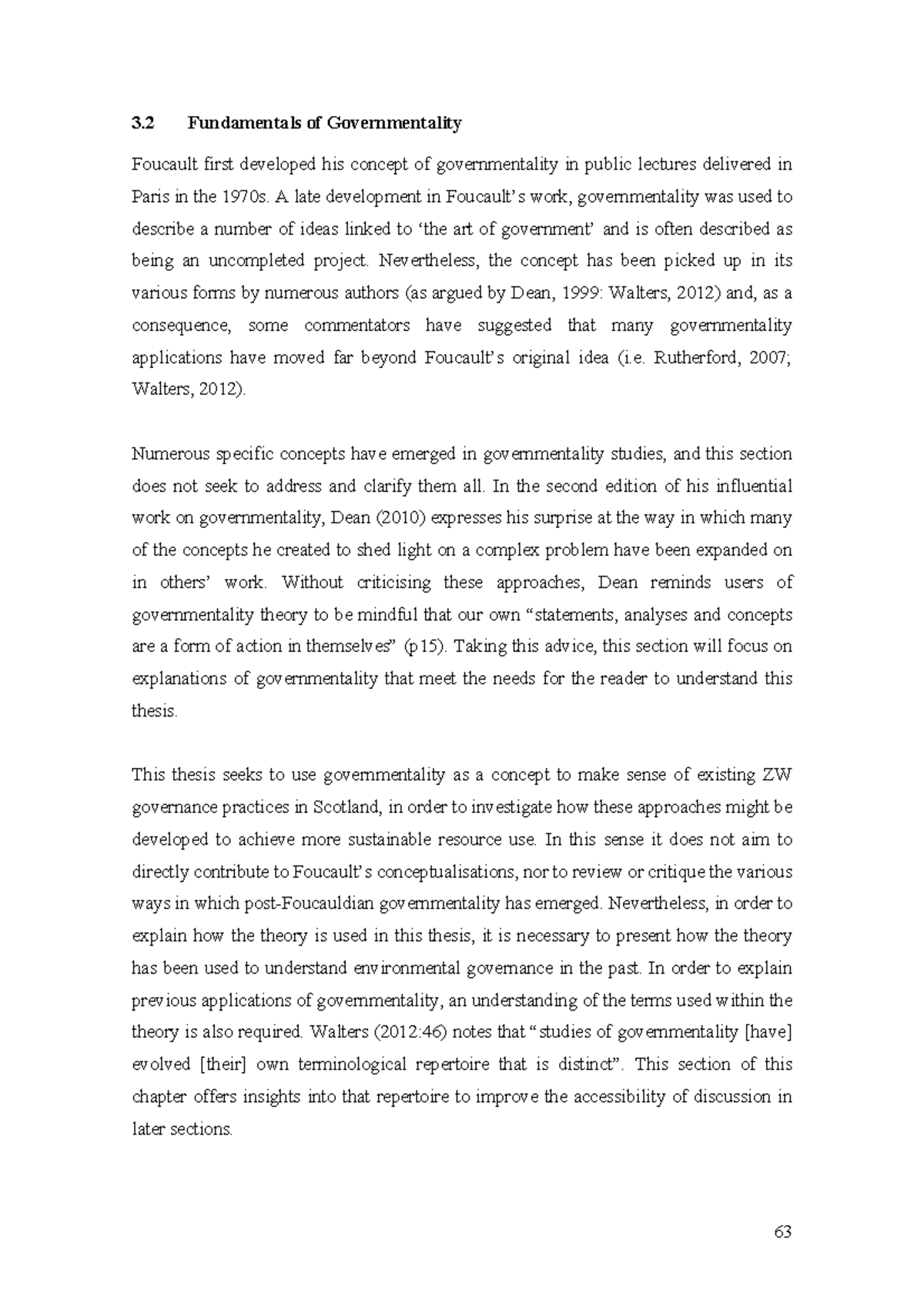 A Resourceful Aspiration 18 - 63 3 Fundamentals of Governmentality ...