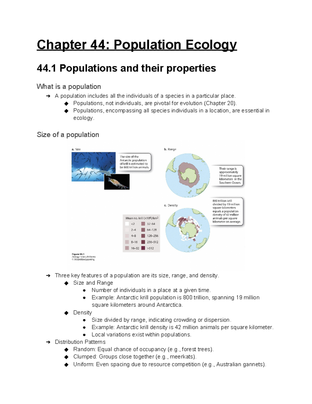 Copy of Biology 1M03 Notes - Koalsa - Chapter 44: Population Ecology 44 ...