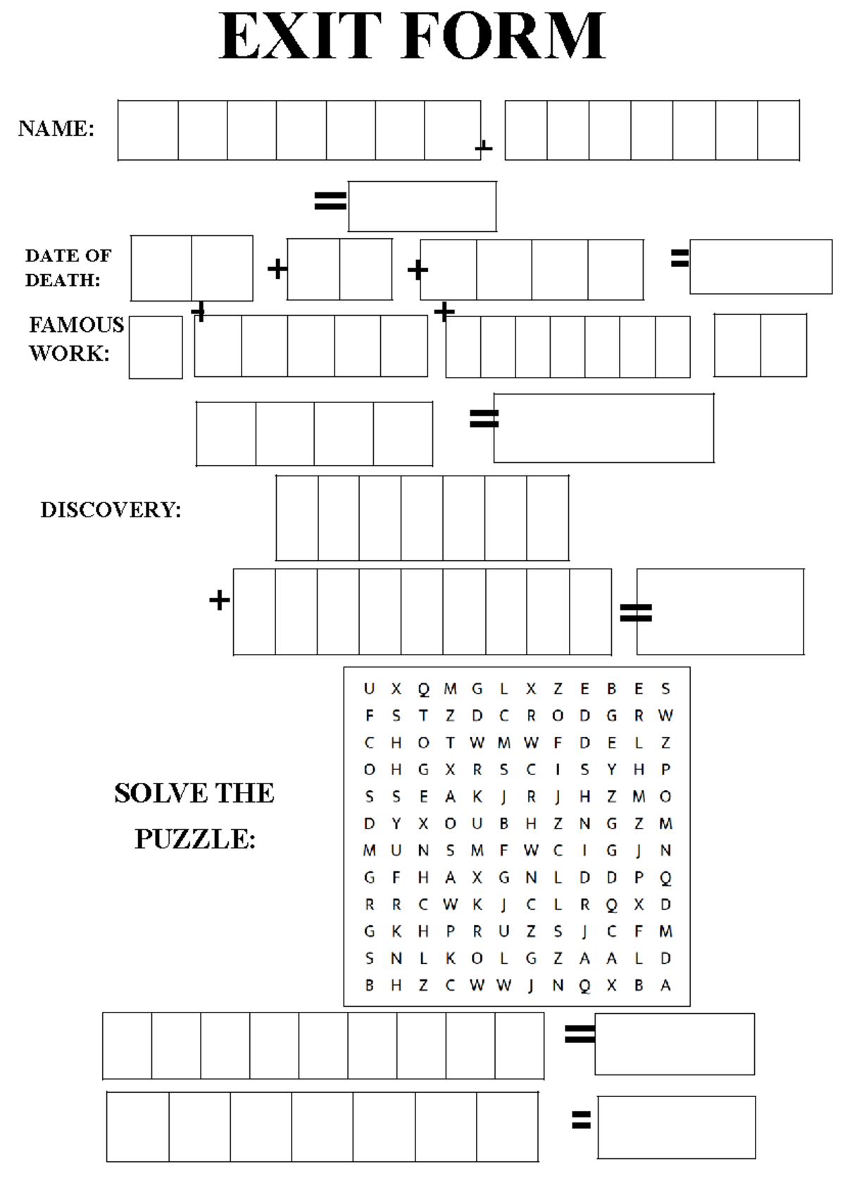 EXIT FORM 1 - jghjk - human resource management - FAMOUS WORK