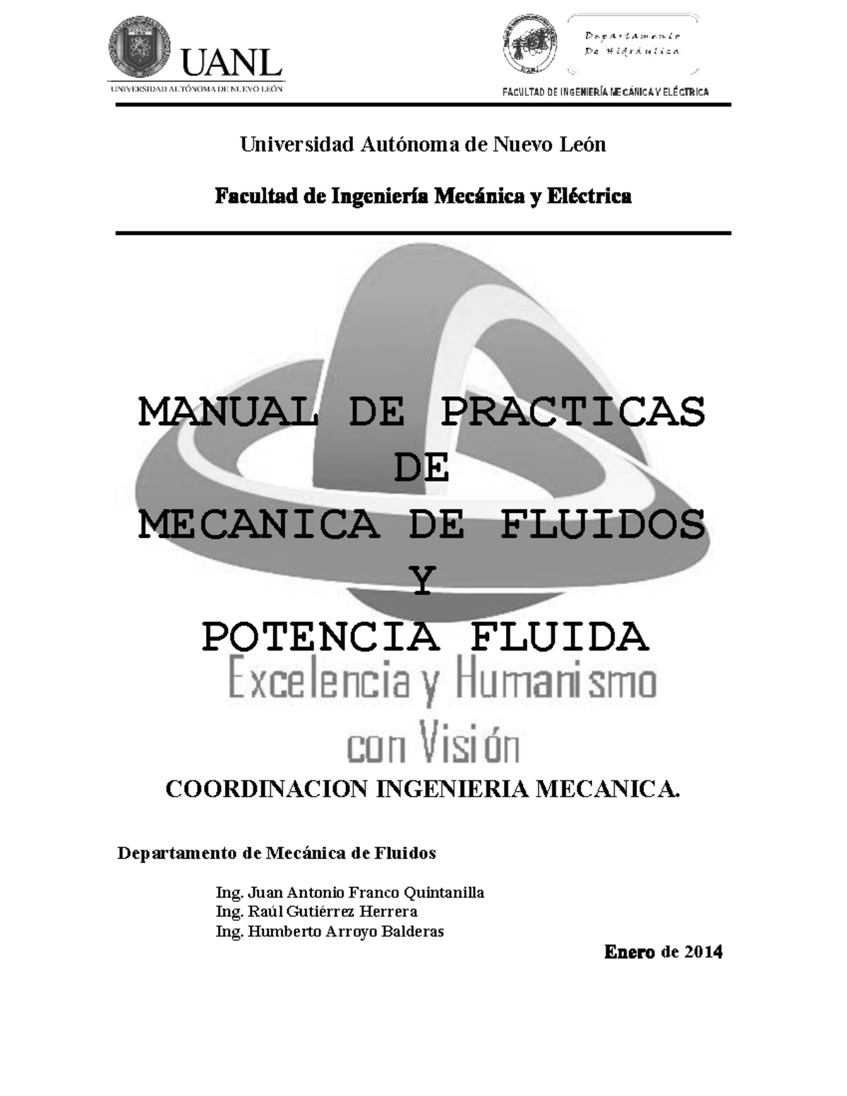 LAB Mecanica De Fluidos Y Potencia Fluida - Universidad Autónoma de Nuevo León MANUAL DE ...