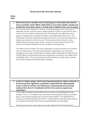 US Government milestone 4 - 1 CONCEPT → Social Policy 20 / 22 that's 91 ...