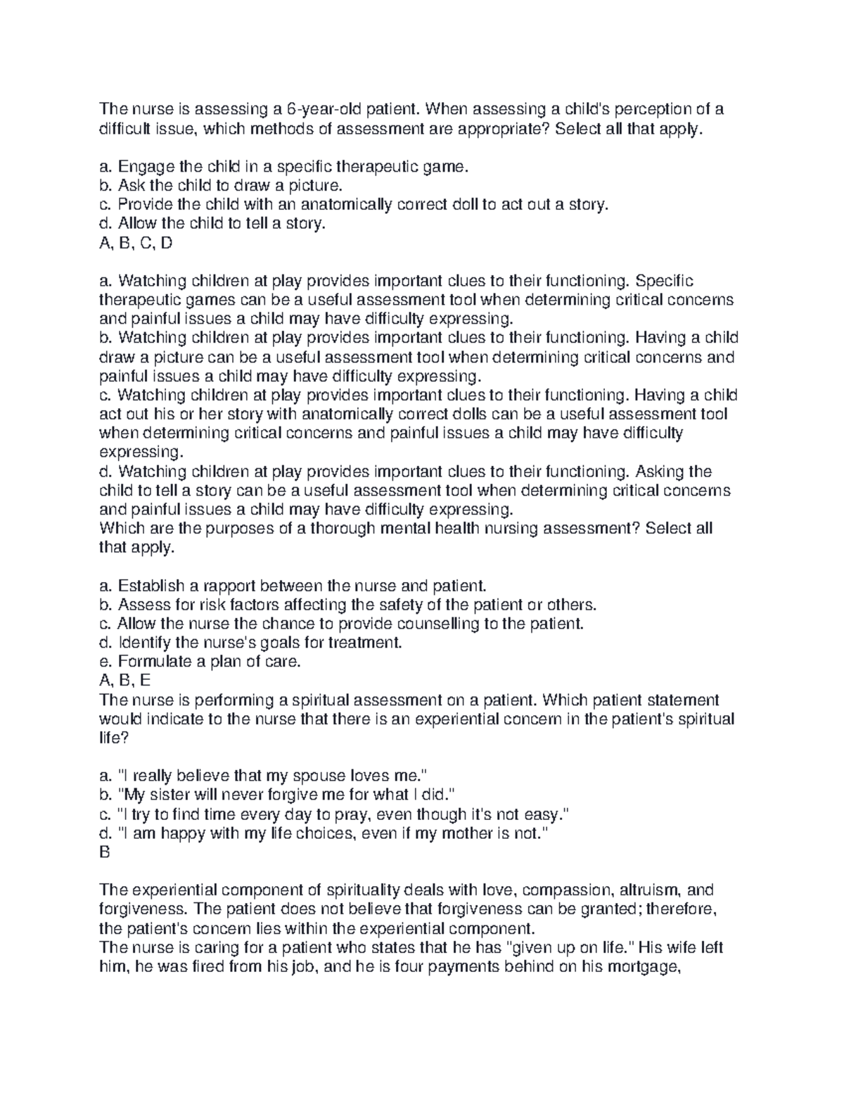 Chapter 6: The Nursing Process & Standards of Care in PMH Nursing - Studocu