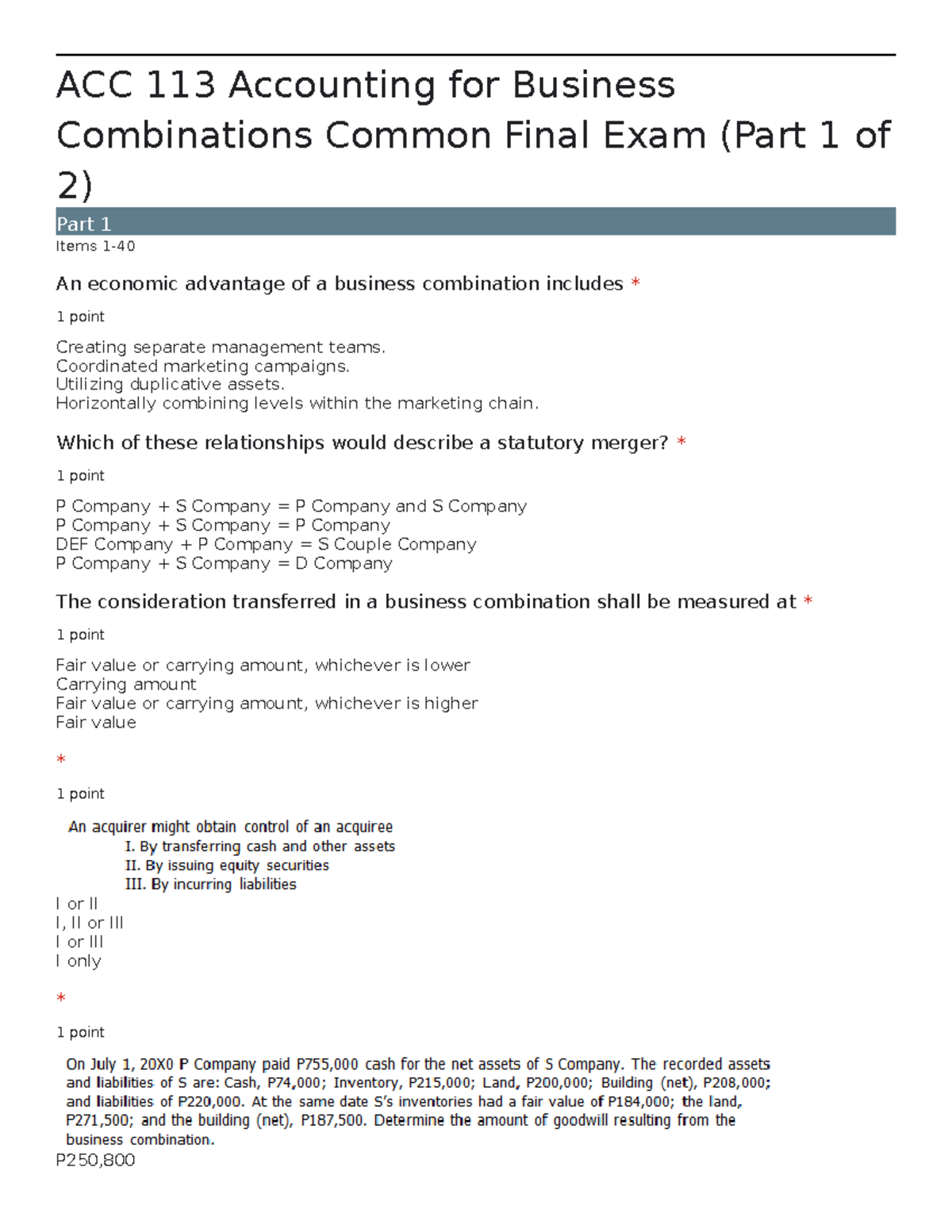 ACC-113-Accounting-for-Business-Combinations-Common-Final-Exam - Copy ...