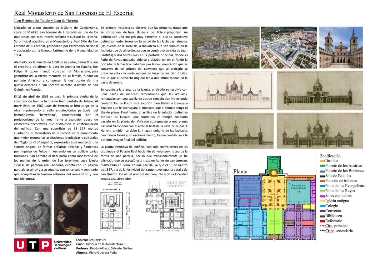 Real Monasterio de San Lorenzo de El Escorial: Historia y Diseño - Studocu