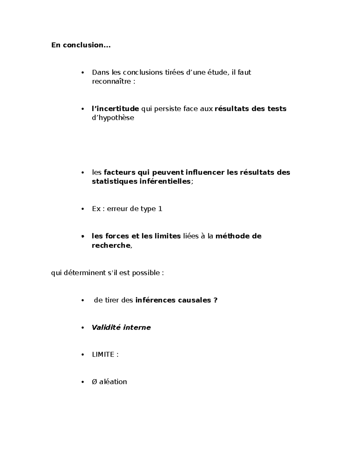 Méthode de recherche : Validité interne et inférences causales - Cours ...
