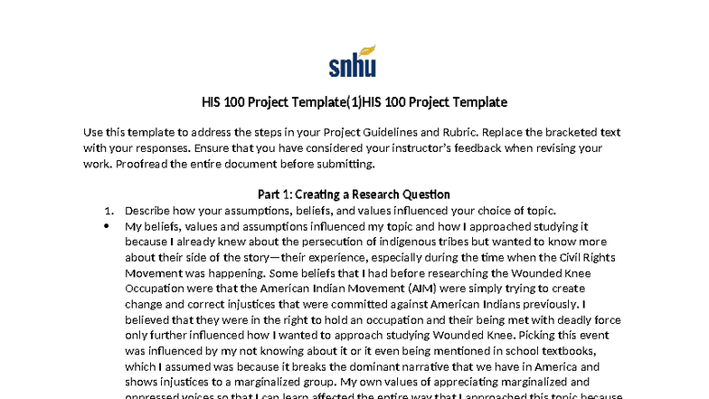 HIS-100 Module 7 Final Project: Exploring Wounded Knee and Its Impact ...