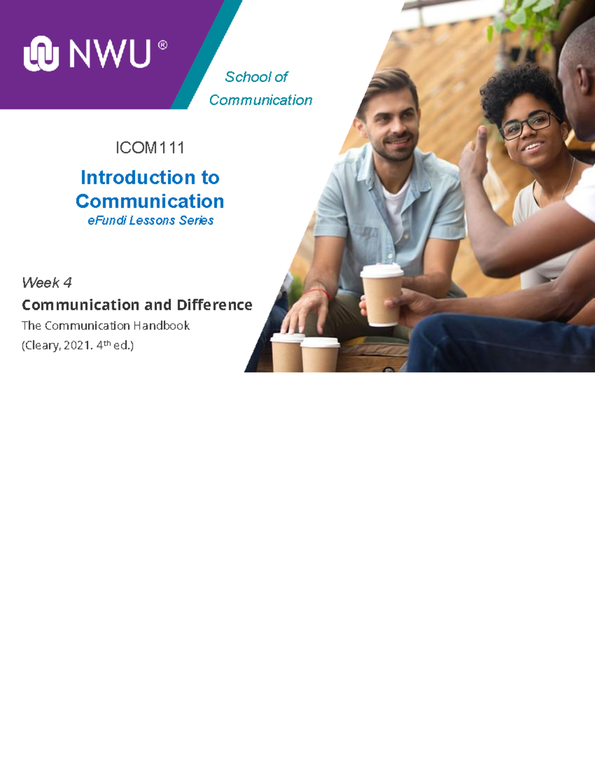 ICOM111 2026 Week 4: Communication and Difference Insights - Studocu