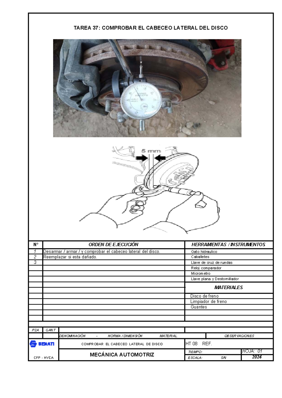 Tarea 37: Comprobación del Cabeceo Lateral del Disco en Mecánica ...