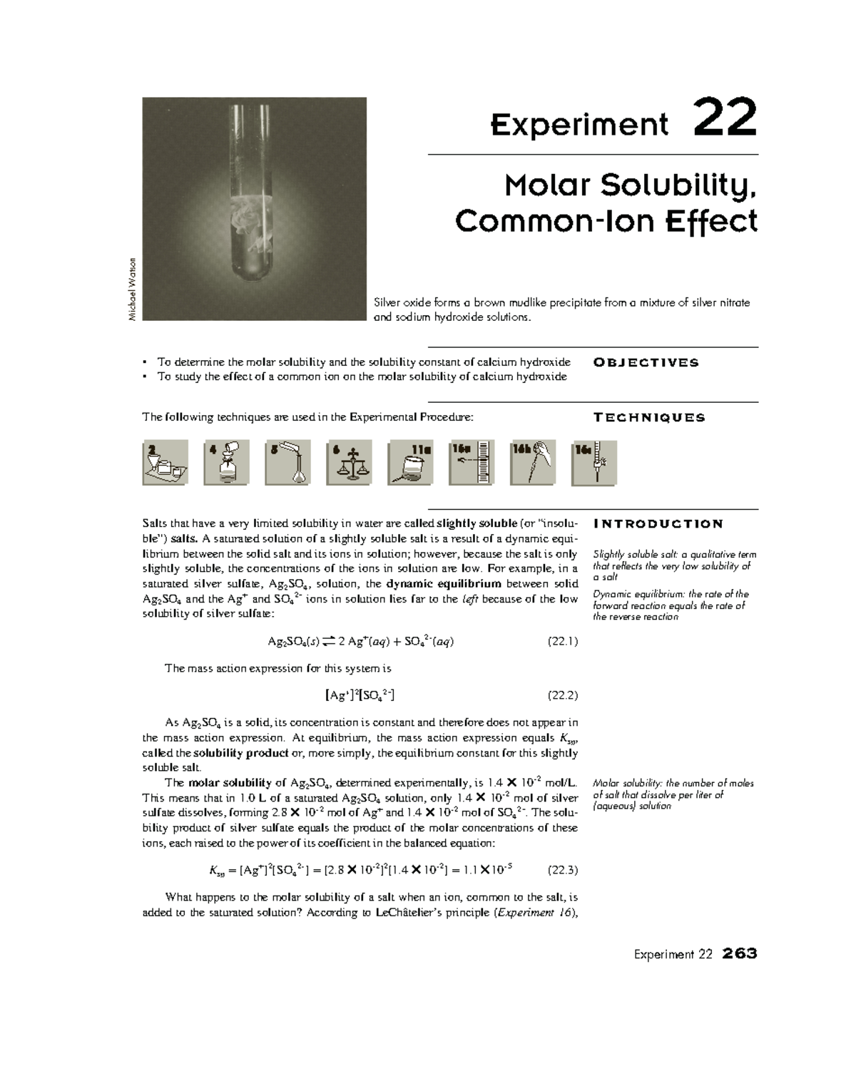 Experiment 22: Molar Solubility & Common-Ion Effect in Ca(OH)₂ - Studocu