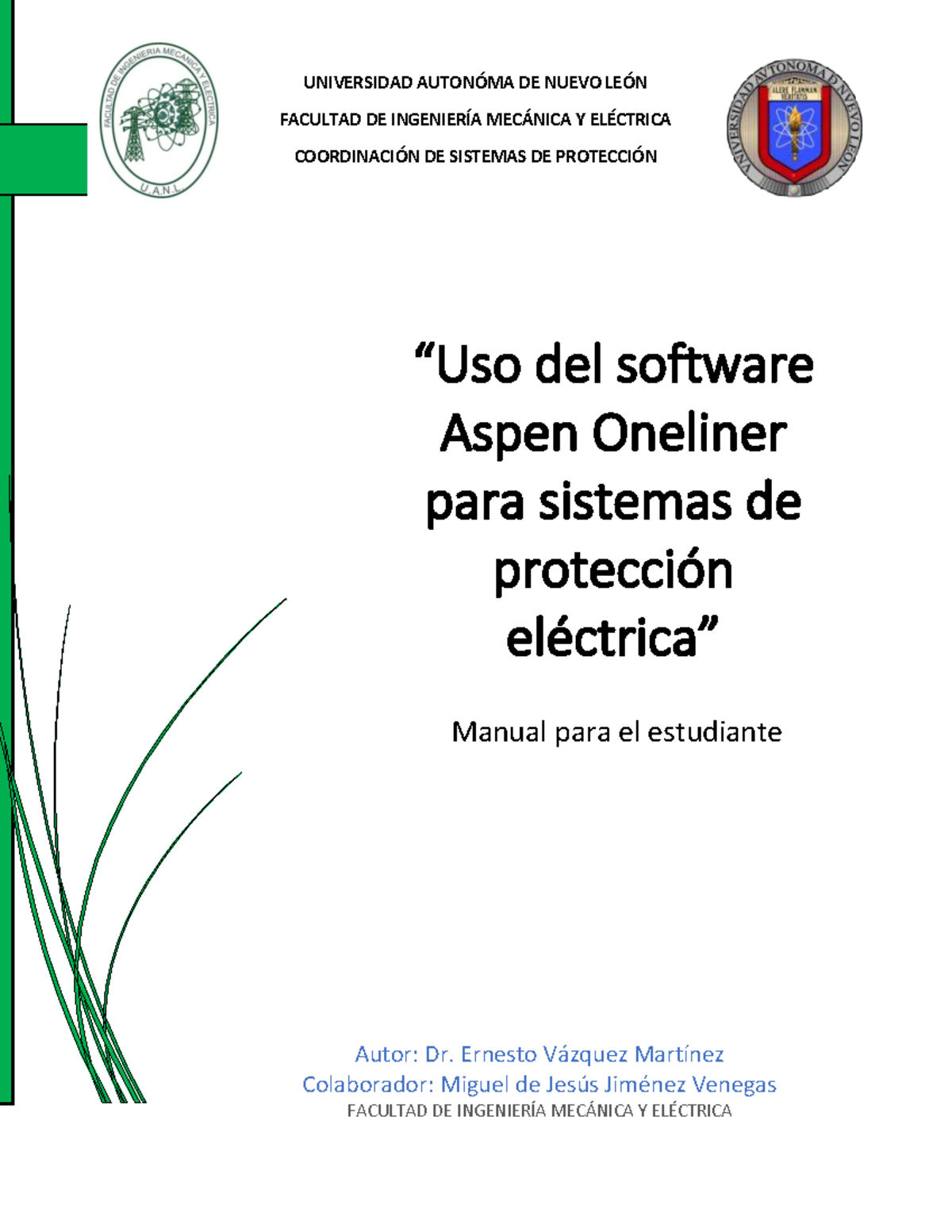 Manual del Software Aspen Oneliner para Sistemas de Protección - UANL ...
