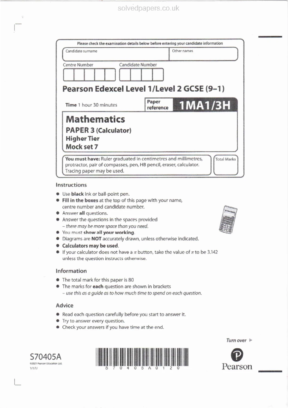 GCSE Higher Paper 1 Suggested Revision - Edexcel Higher GCSE Paper 1 Suggested Revision Topics ...