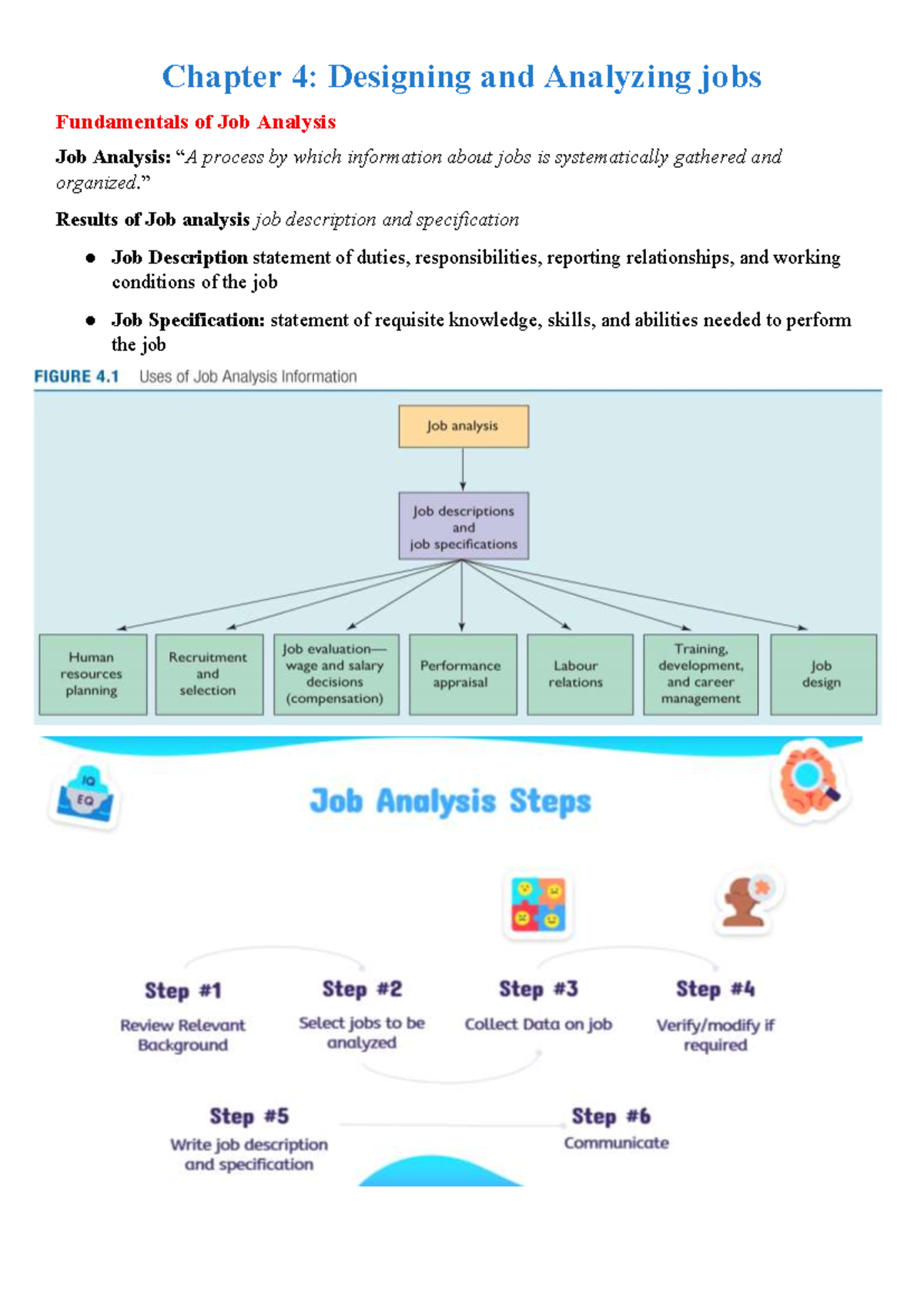 HR 101: Chapter 4 - Job Design and Analysis Fundamentals - Studocu