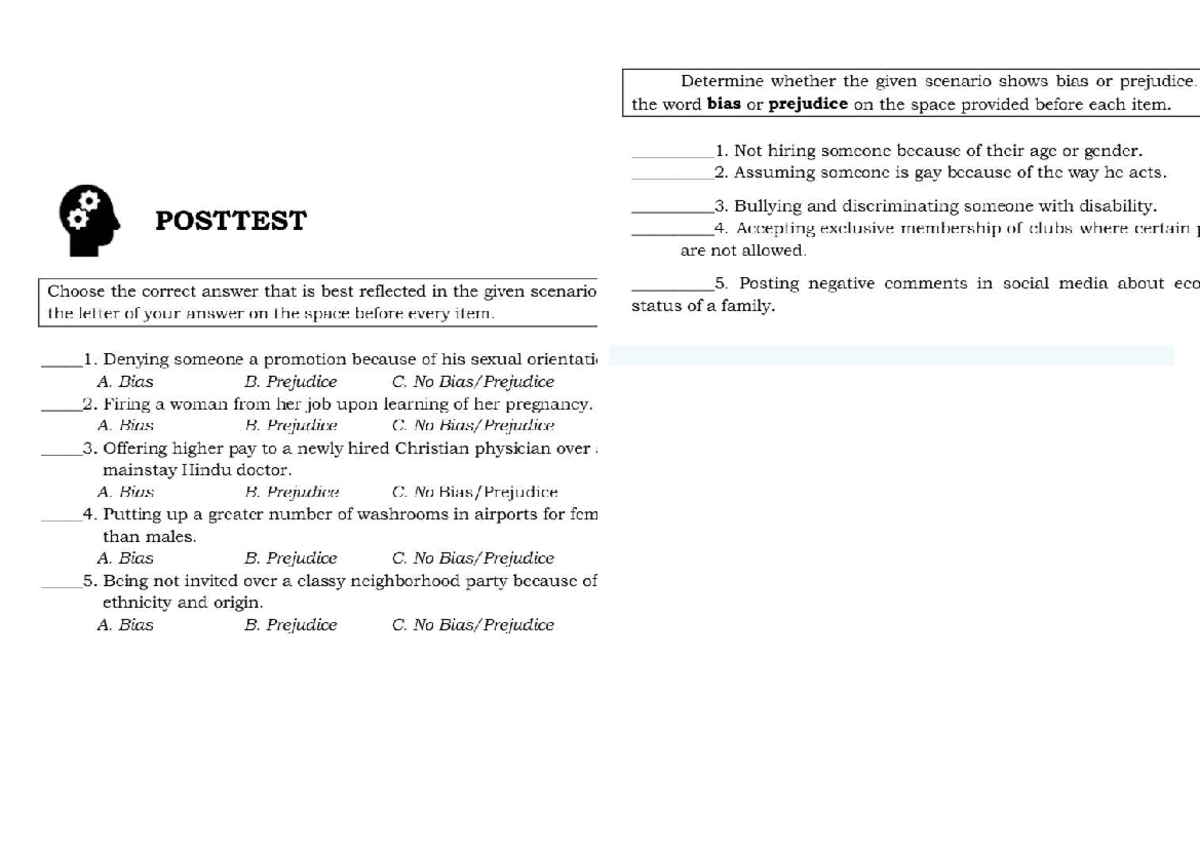 ENG 101: Recognizing Bias in Texts - Analyzing Prejudice in Passages ...