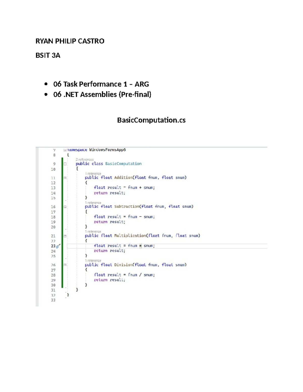 06 Task Performance 1 Event Driven RPDC - Information Technology - RYAN PHILIP CASTRO BSIT 3A 06 ...