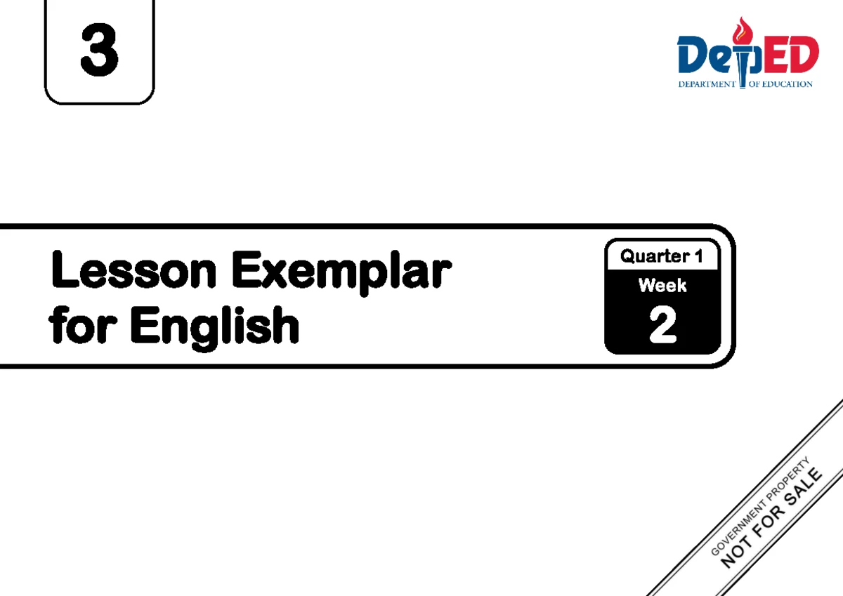 English 3 Q1 LE Week 8: Lesson Exemplar for Teachers - Studocu