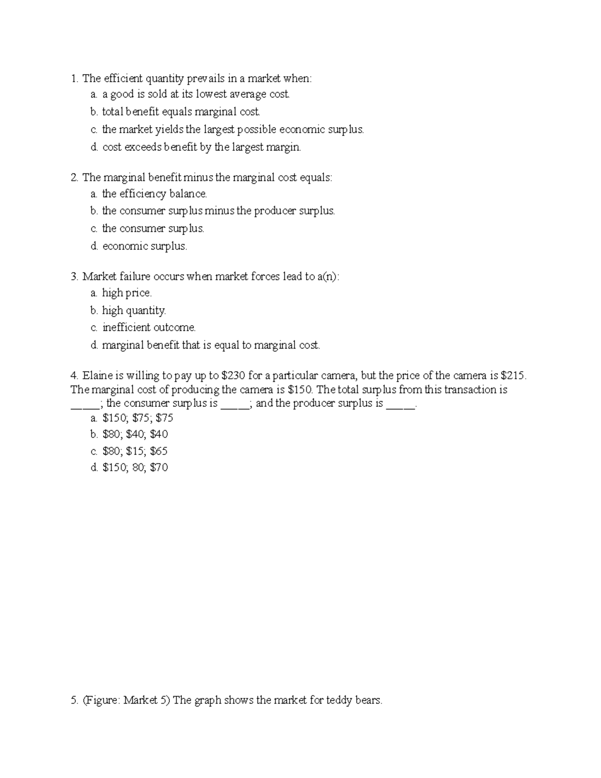 Microeconomics Sample Final Exam (Course Code: ECON 101) - Studocu