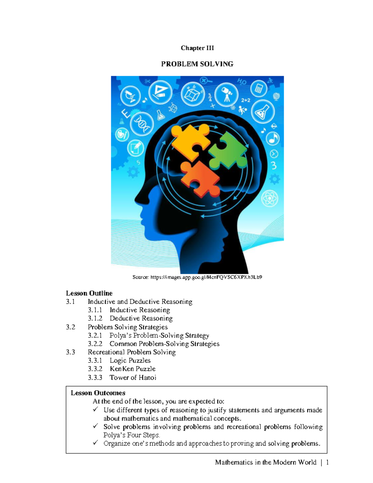 Chapter 3 - Chapter III PROBLEM SOLVING Source: images.app.goo ...