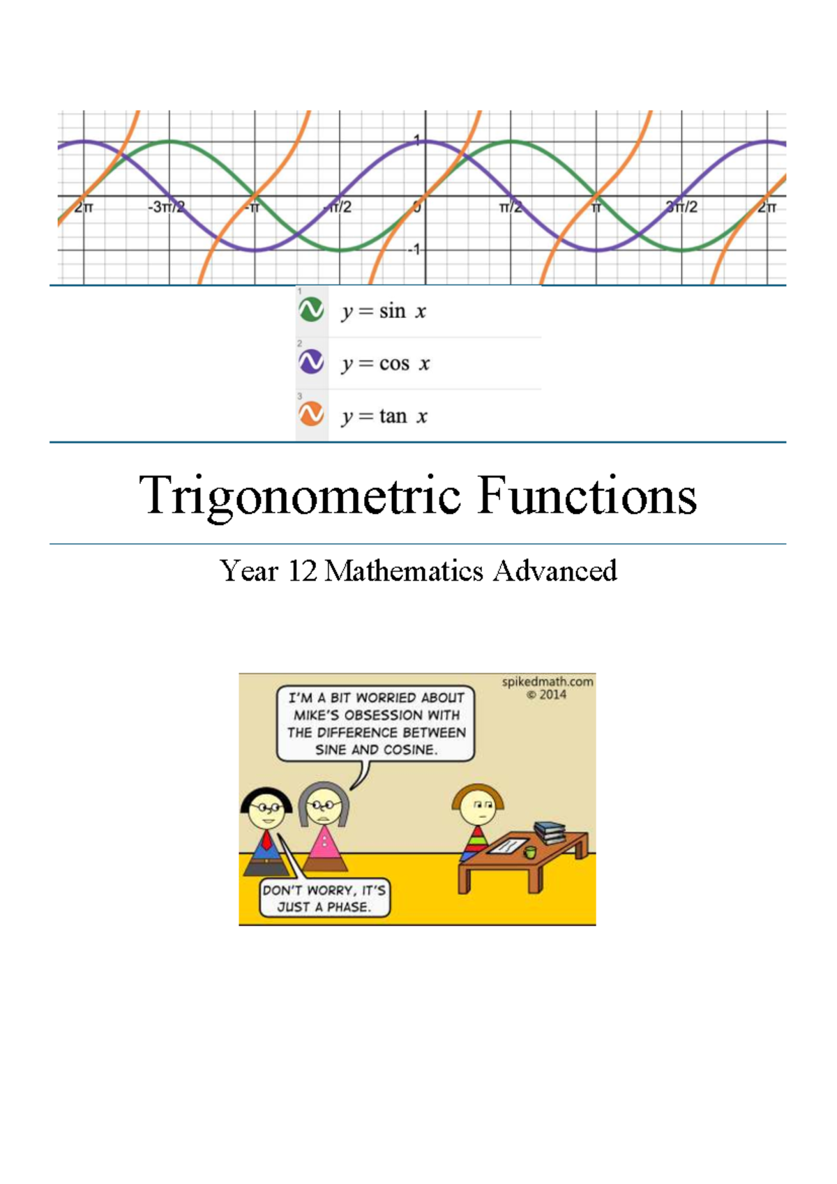 Trigonometric Functions Transformations - Year 12 Mathematics Adv ...