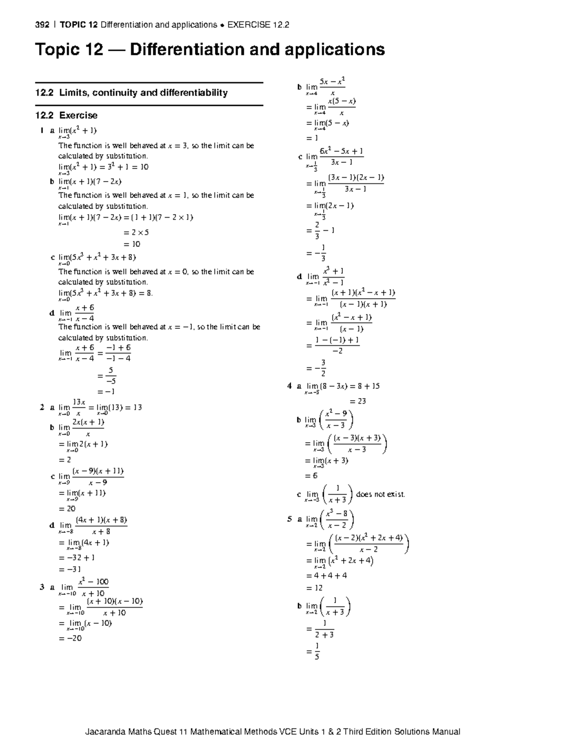 12 - Topic 12 — Differentiation and applications - Topic 12 ...