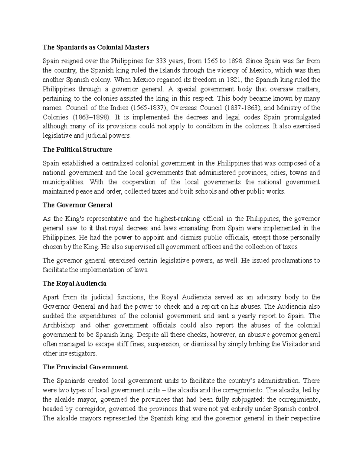 Philippine History During Spanish Colonial Rule: A Comprehensive ...