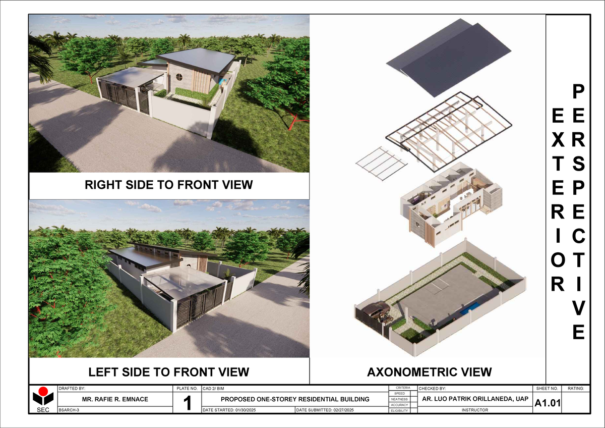 Proposed Residential Building Plates A1.01 to A1.05 - CAD BIM Drafts ...
