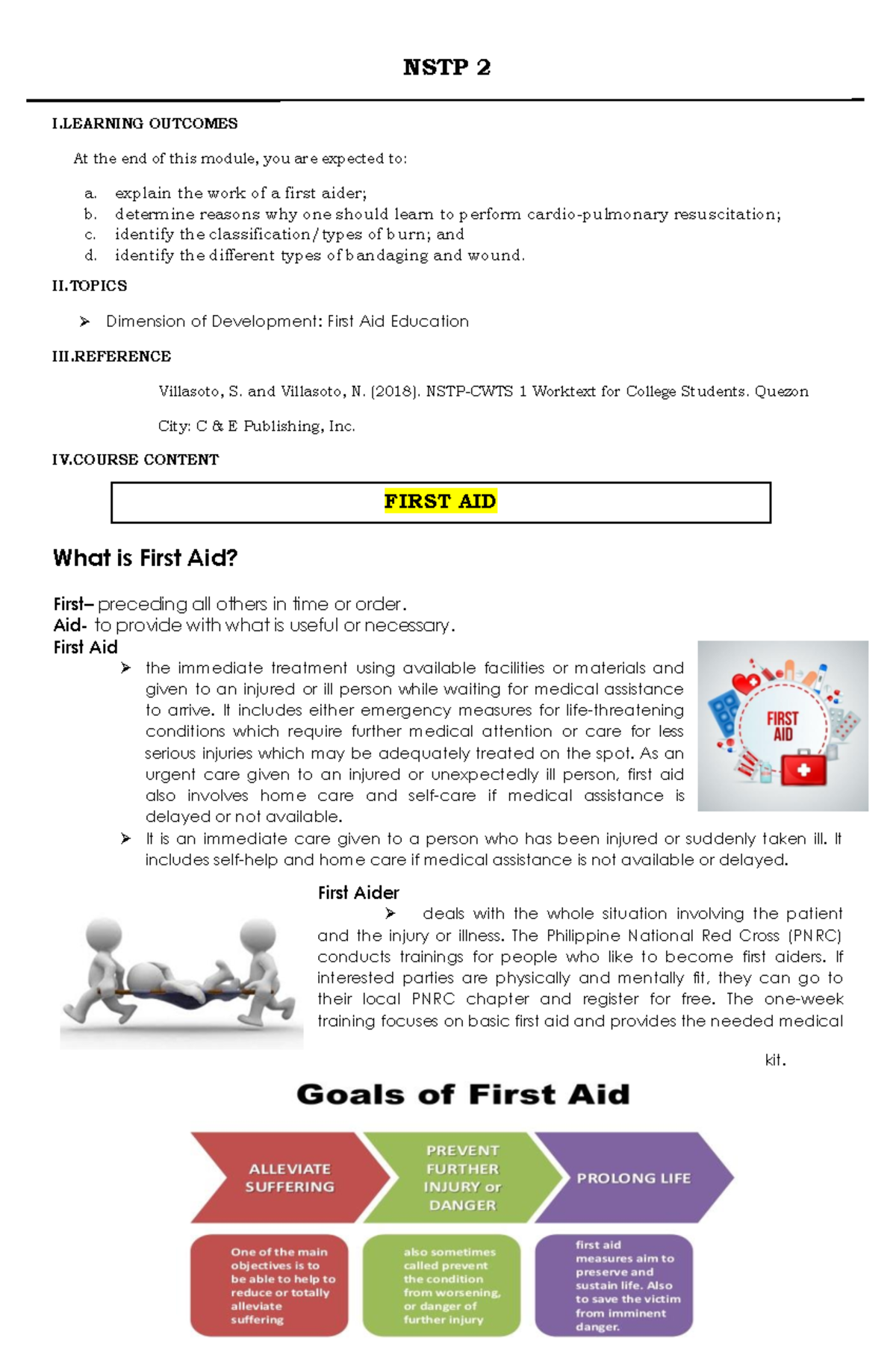 NSTP 2: Comprehensive Guide to First Aid Education and CPR Techniques ...