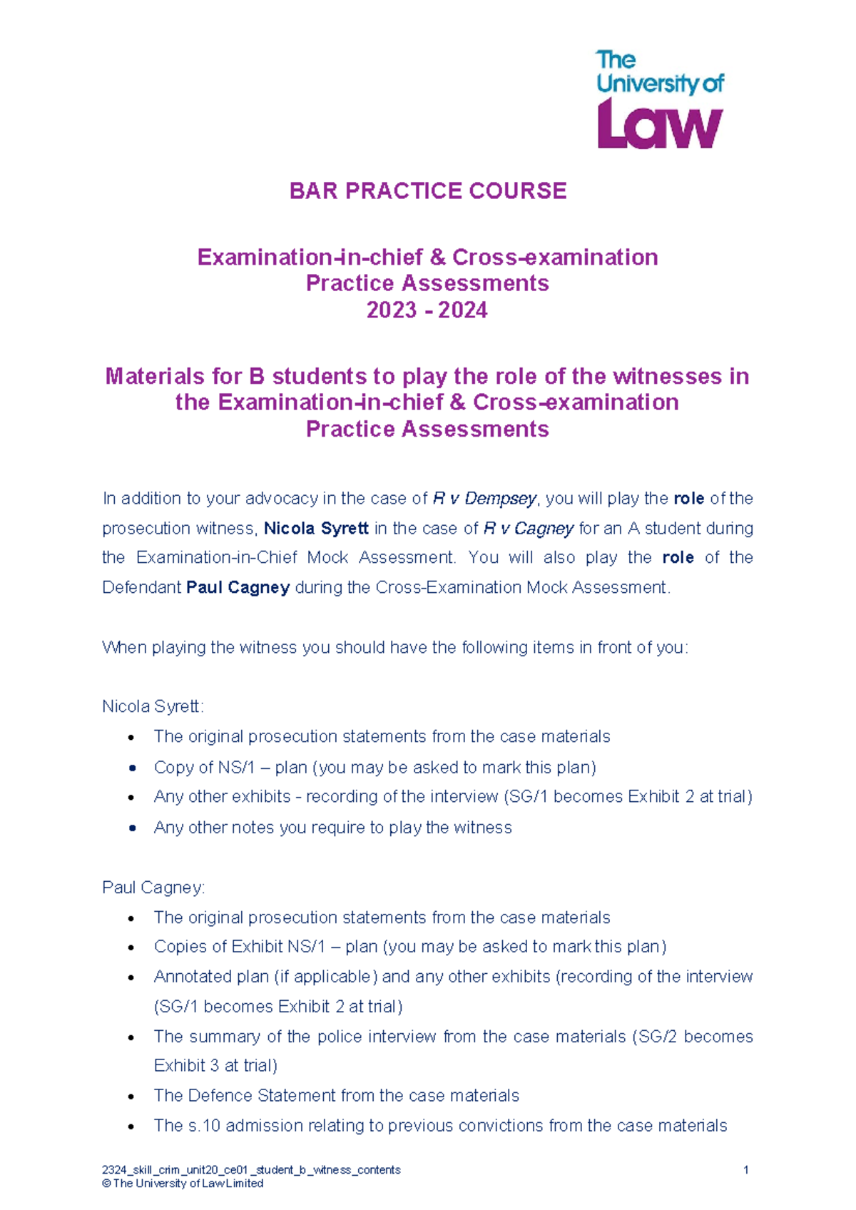 2324_BAR_PRACTICE_COURSE_Exam_in_Chief_Cross-Examination_B_Witness ...