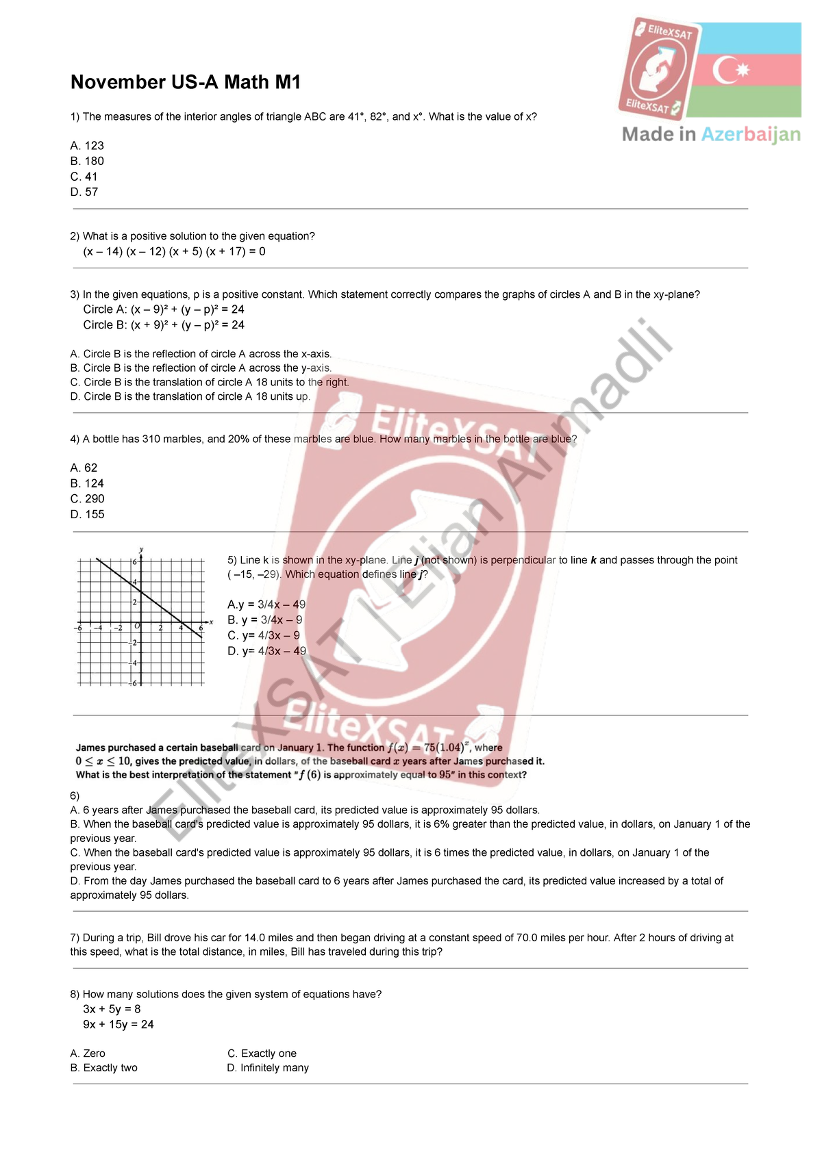 Practice Test MATH 1 (Nov 2025) - Geometry & Algebra Concepts - Studocu