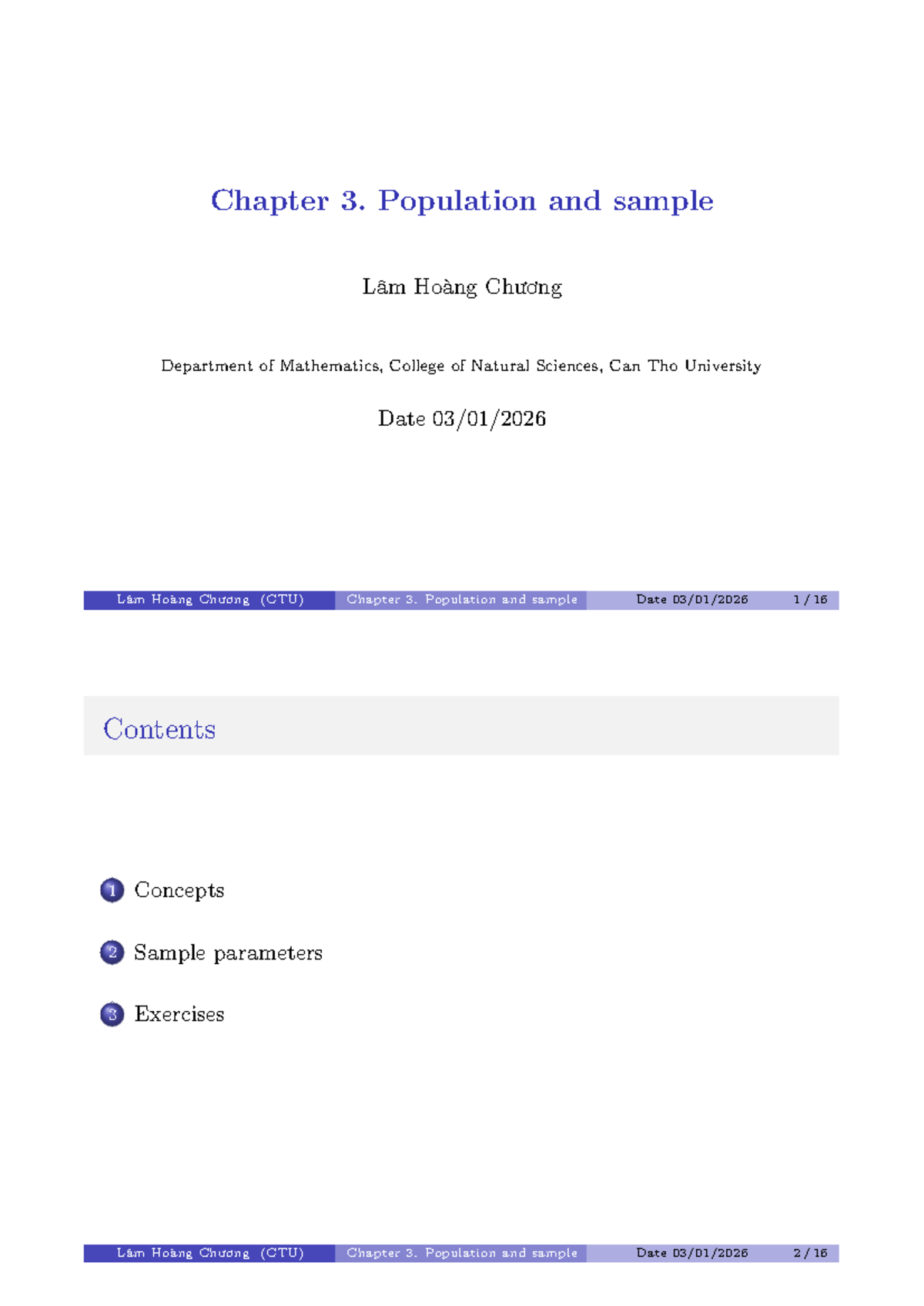 Chapter 3: Population and Sample Analysis (MATH 101) - Studocu