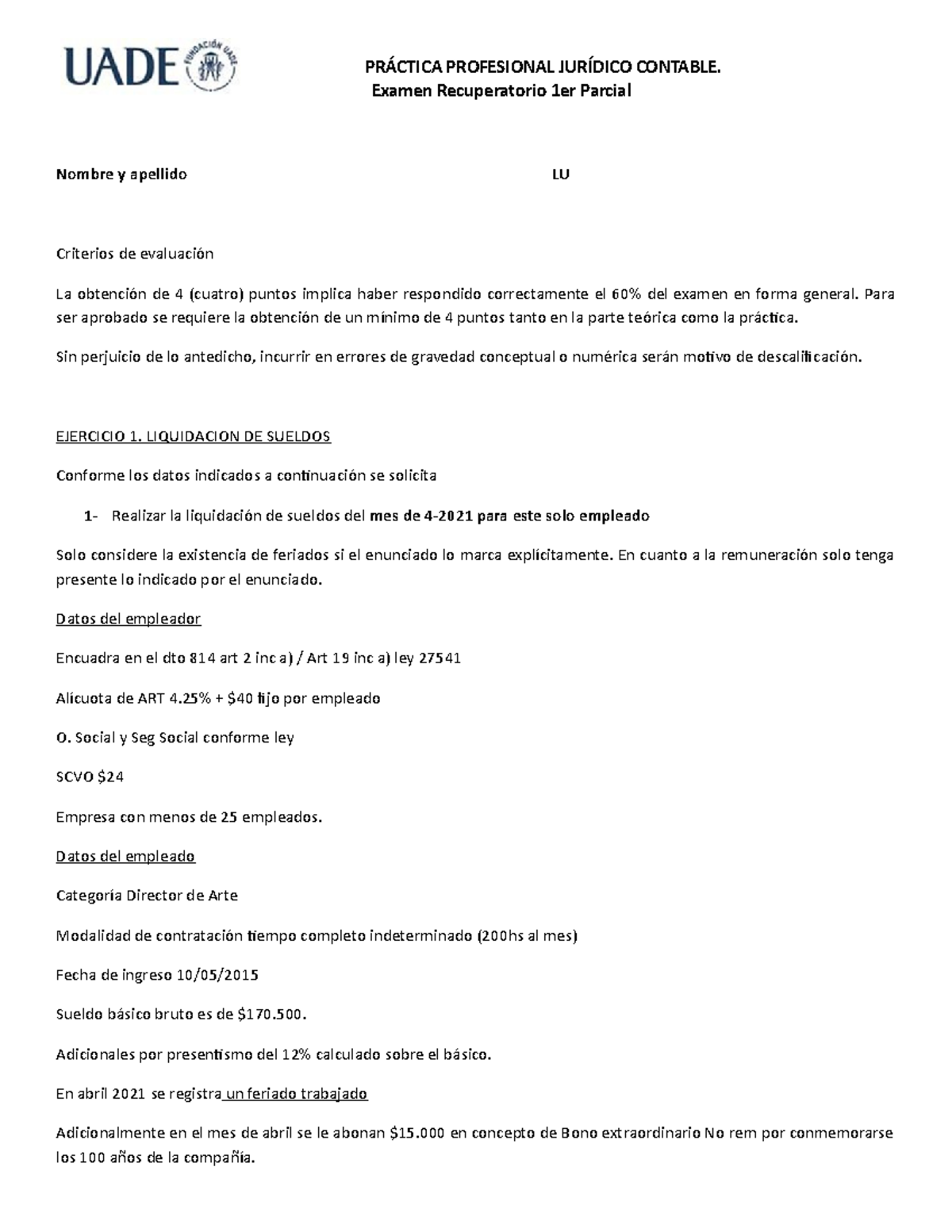 PPJC - Examen Recuperatorio 1er parcial Practica 2C -2021 1 - PRÁCTICA ...