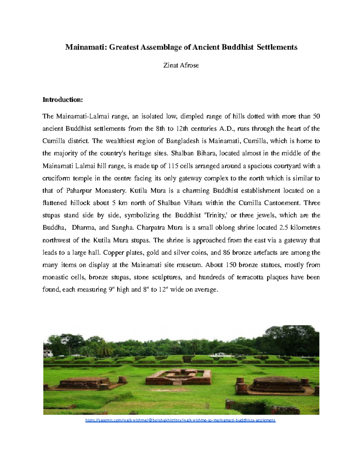 Report on Mainamati - Mainamati: Greatest Assemblage of Ancient ...