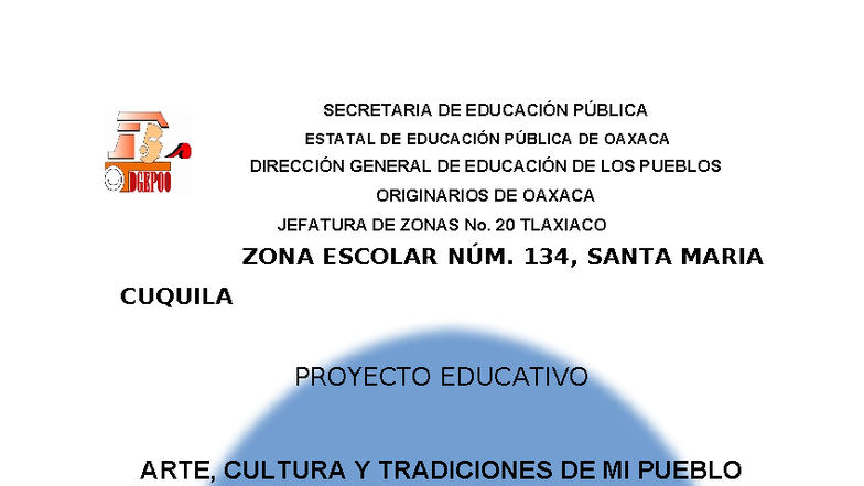Proyecto Educativo NIMA ÑUU: Arte, Cultura y Tradiciones 20DIN0249Y ...