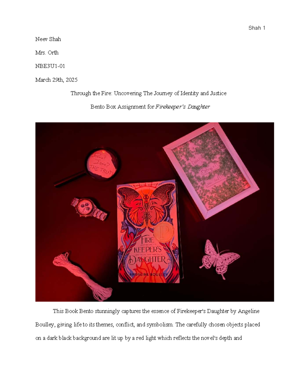 Book Bento Assignment: Analyzing Identity & Justice in "Daughter" - Studocu