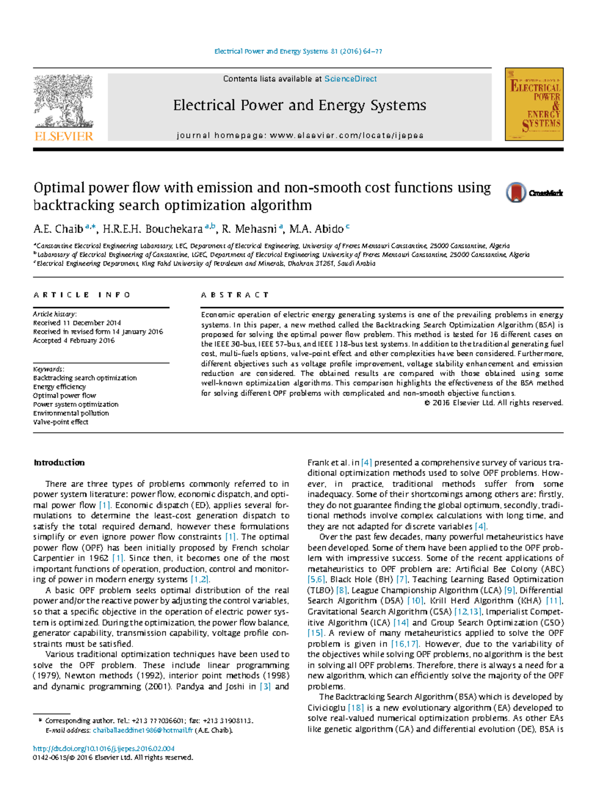 10.Optimal power flow with emission and non-smooth cost functions using ...