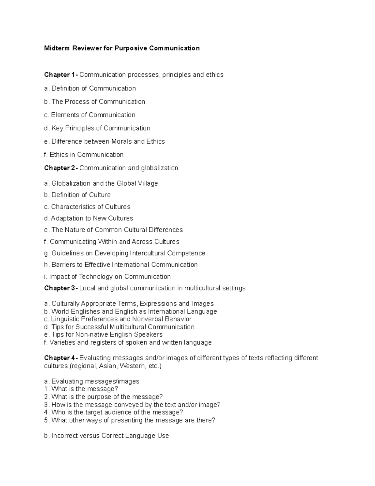 Midterm Reviewer for GE4: Purposive Communication Concepts - Studocu