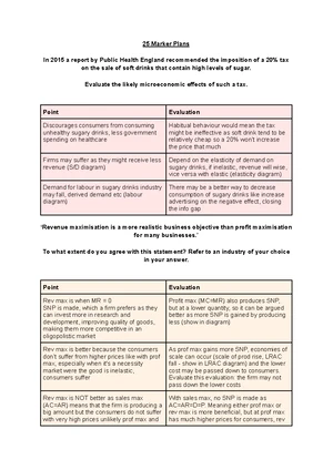 Market Share Analysis and Implications: 25 Marker Example Paper 1 - Studocu