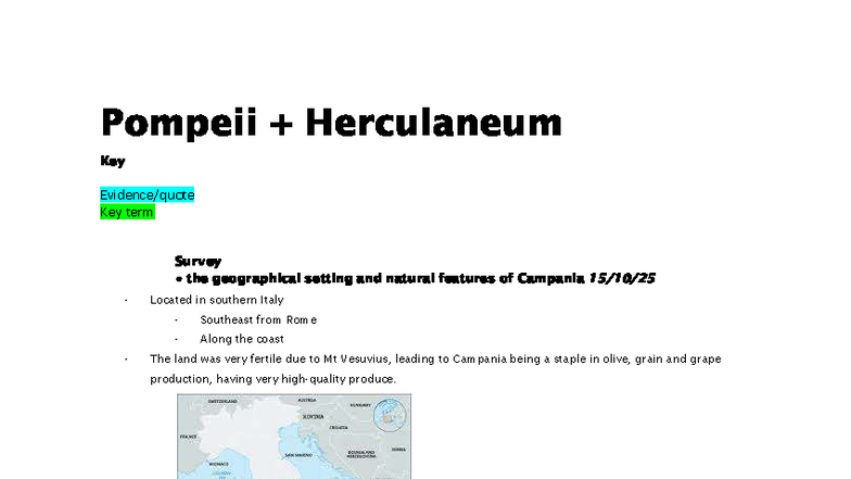 Pompeii & Herculaneum: Geography, Eruption Impact, and Excavation ...
