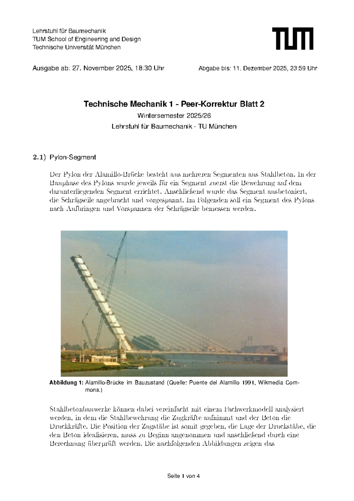 Technische Mechanik 1 - Peer Blatt 2 - Wintersemester TUM - Studocu