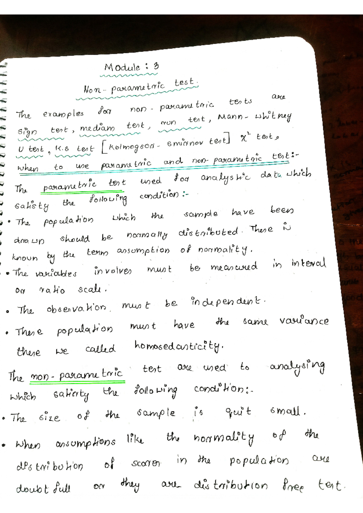 3modelu stati sem 4 - Module 3 parametric test. The examples for non ...